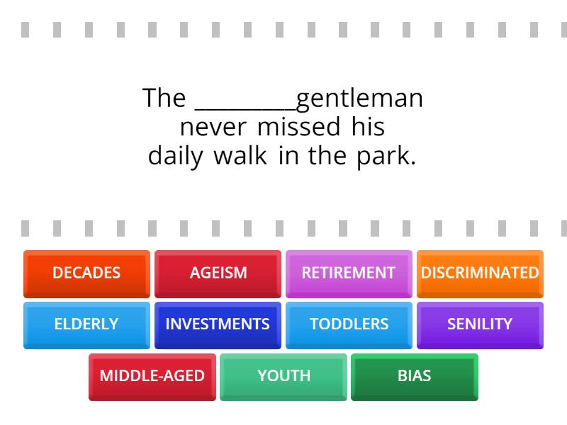 Age sentences... - Find the match