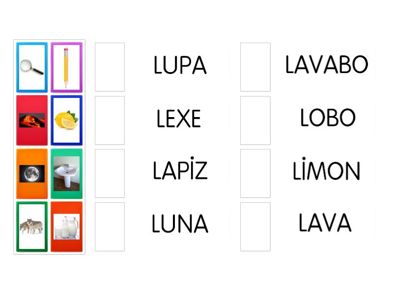 (L02)-RELACIONA CADA IMAGEN CON SU PALABRA - Match up