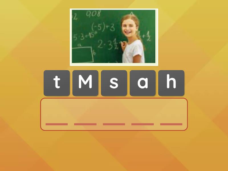 Go Getter 2: unit 2 - revision (vocabulary - school subjects) - Anagrama