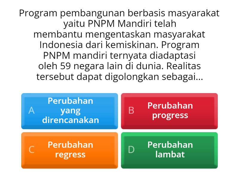 PERUBAHAN SOSIAL - Quiz