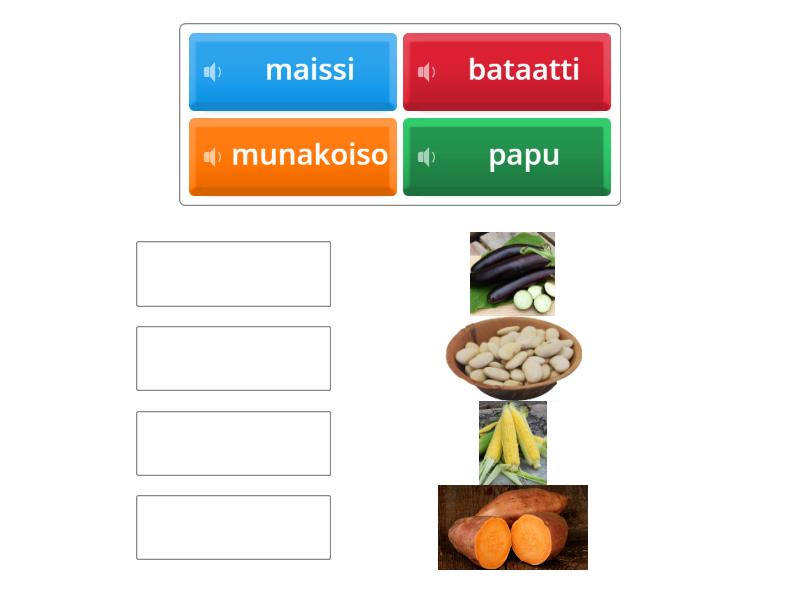 Kasvikset 3/4 - Match up