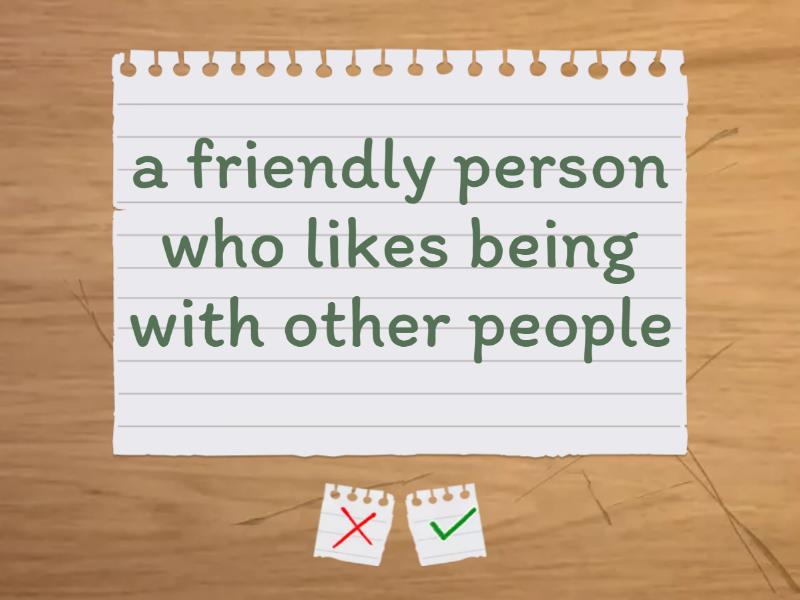B1 personality adjectives - Flash cards