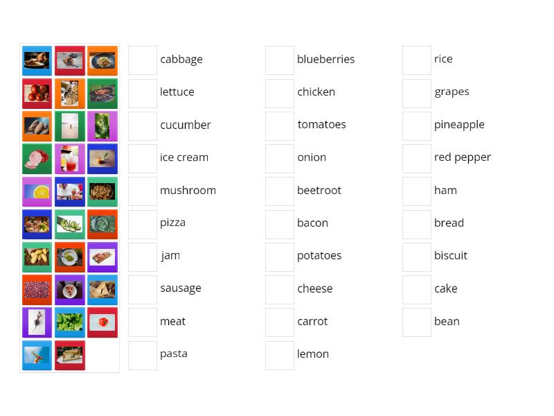 Brainy 4 unit 6 - food - Une las parejas