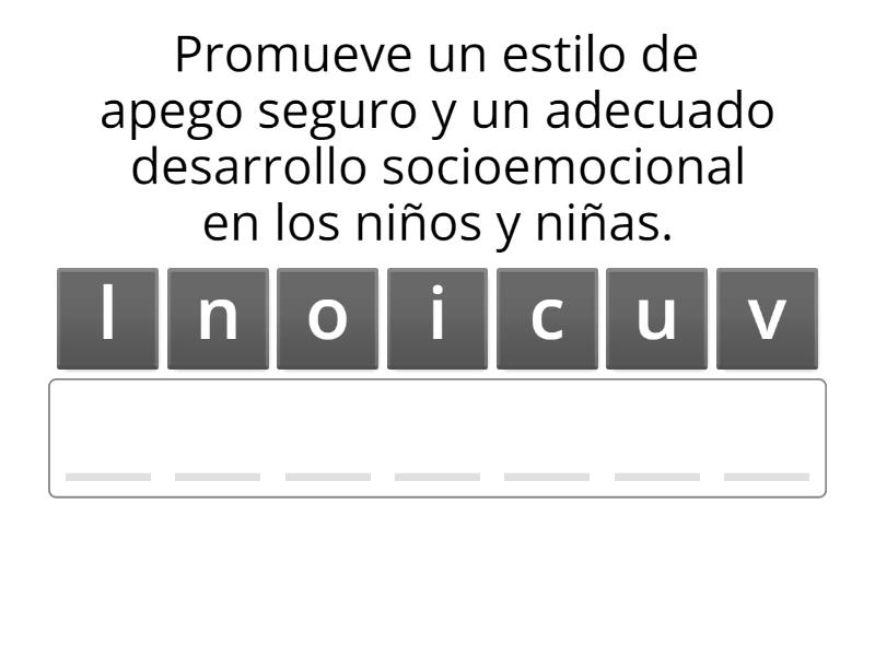 Competencias parentales actividad - Anagram
