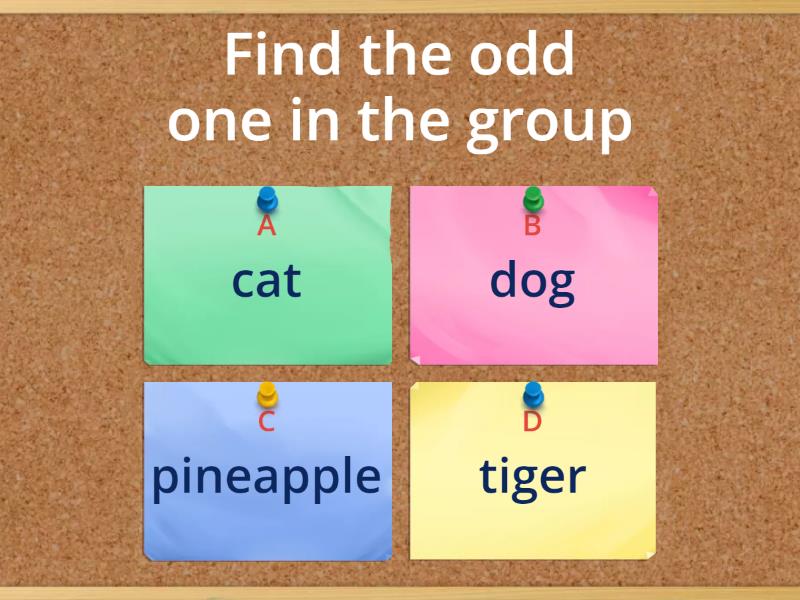 3rd grade cambridge odd one out 2 - اختبار تنافسي