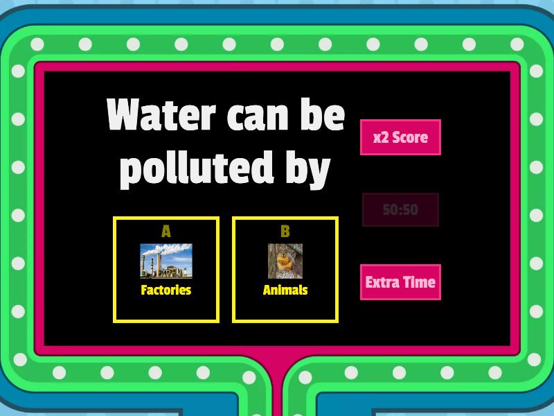 Water Pollution - Gameshow quiz