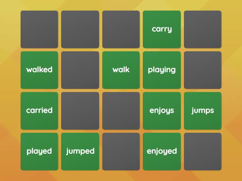 Simple Past of Regular Action Verbs - Matching pairs