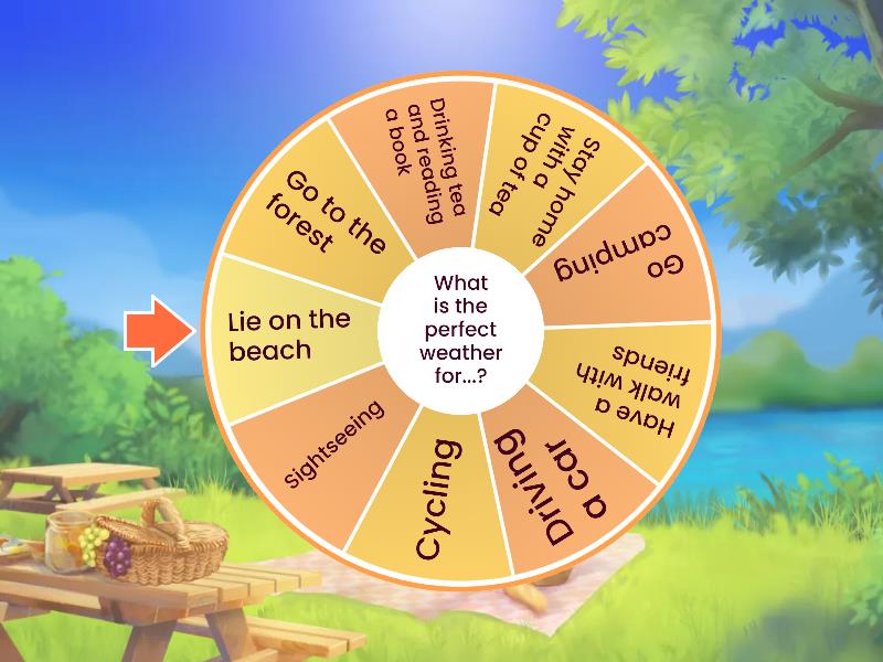 The perfect weather for - Spin the wheel
