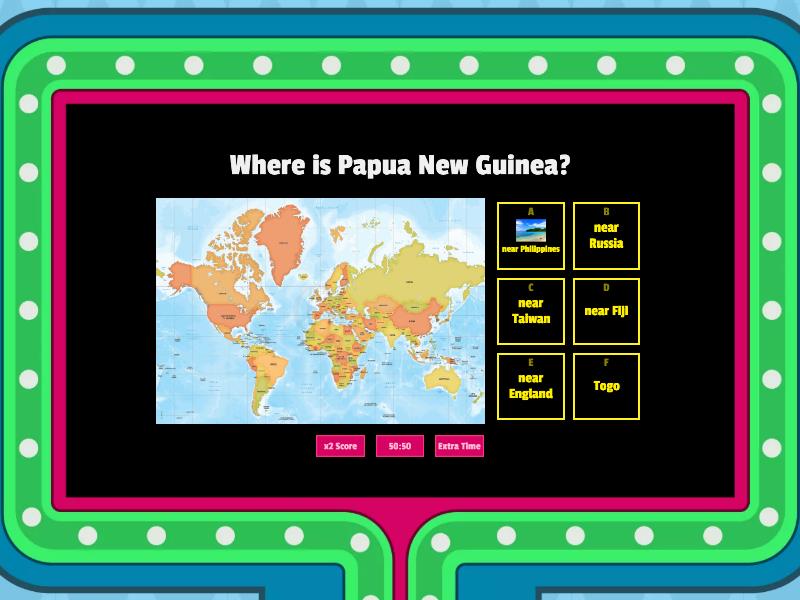World Map Quiz - Concurso de preguntas