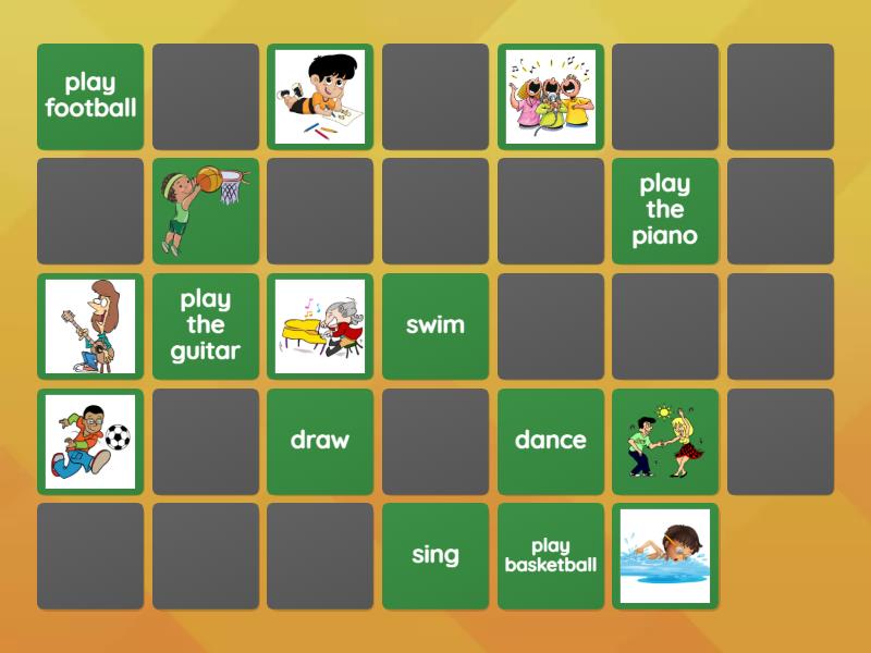 Action verbs 1 - Matching pairs