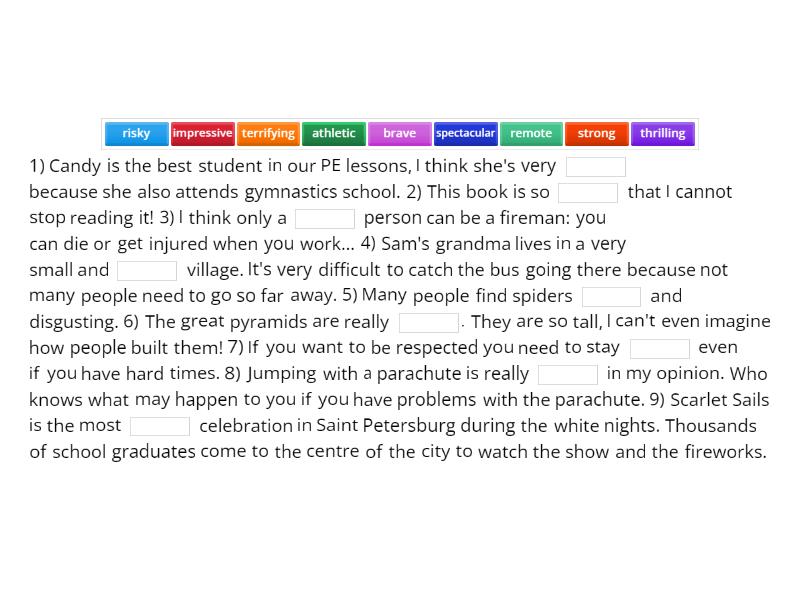 2C What words are missing? - Missing word