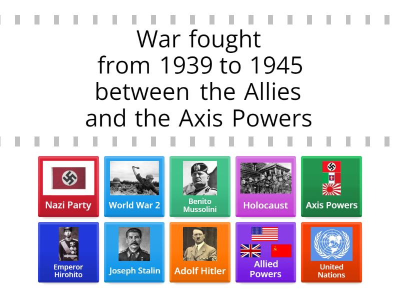 World War 2 - Part 1 - Find the match