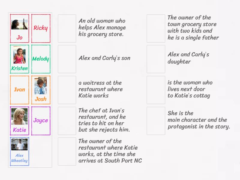 1. Meet the characters - Match up