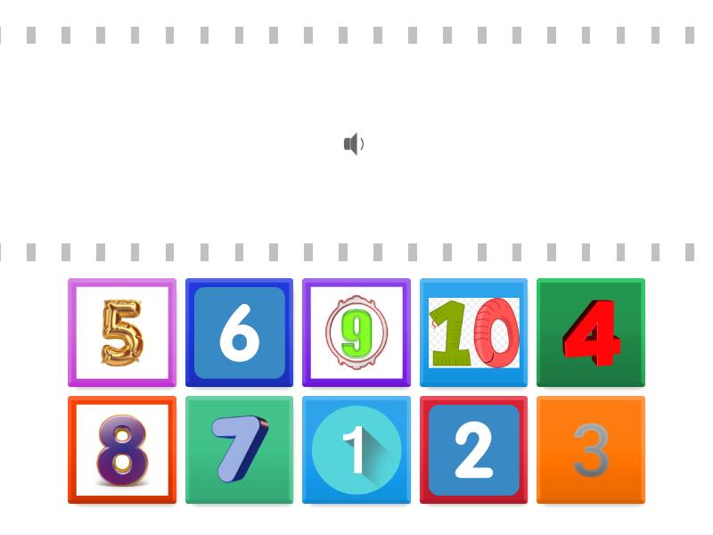 mengenal angka 1-10 - Find the match