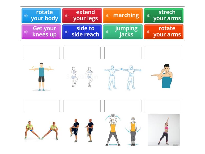 Warm-up of Exercise 1. - Match up
