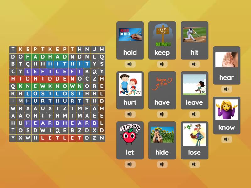 Irreg Verbs 3 Have Lose Wordsearch