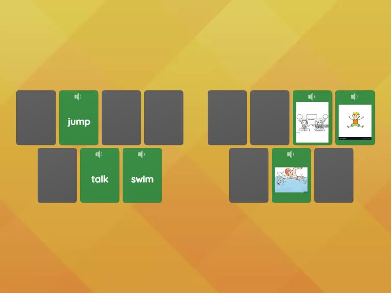 WEEK 16 - Action Verbs - Matching pairs