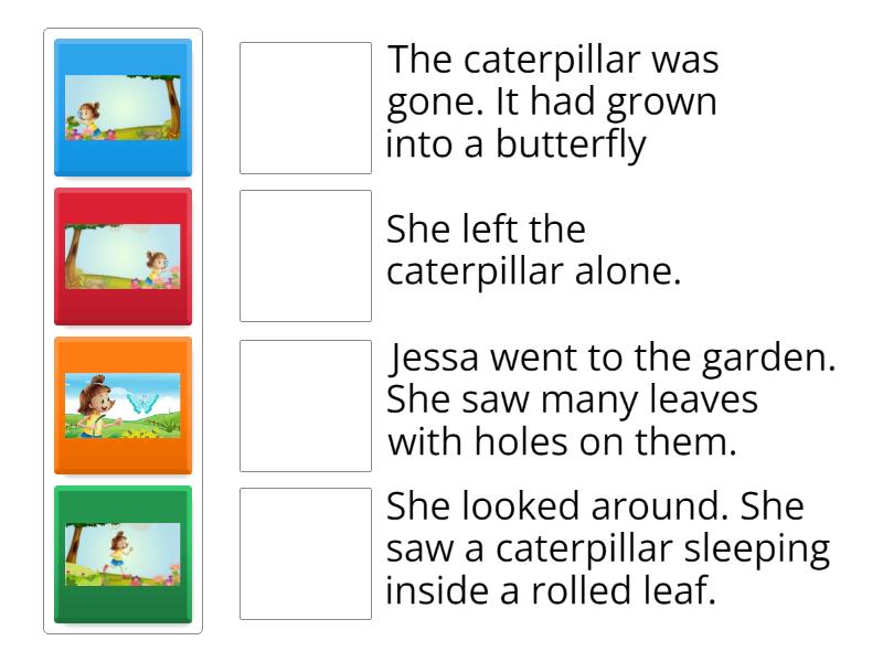 Match the event of the story using a picture - Match up