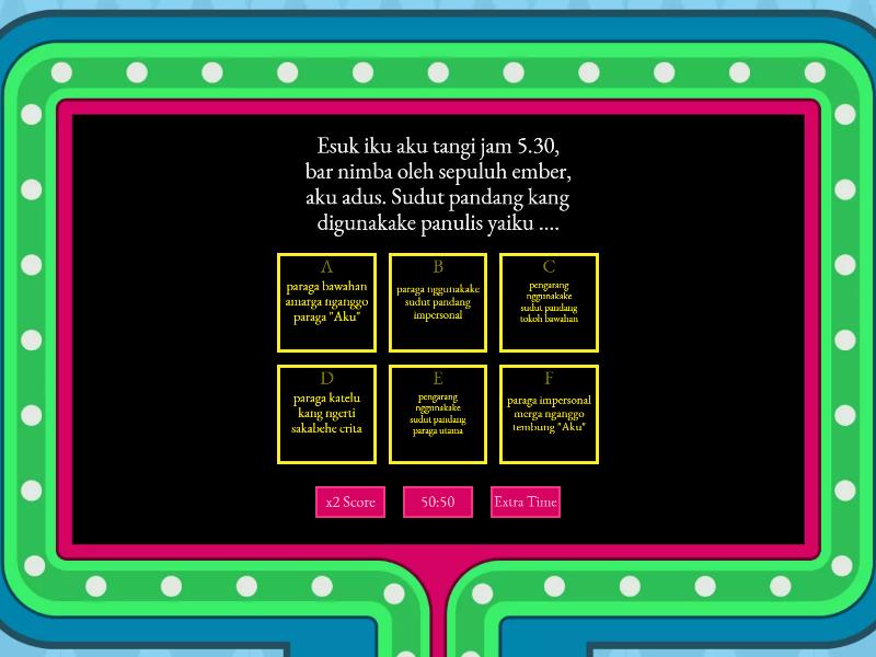 Quiz Cerkak Kelas XI - Gameshow quiz