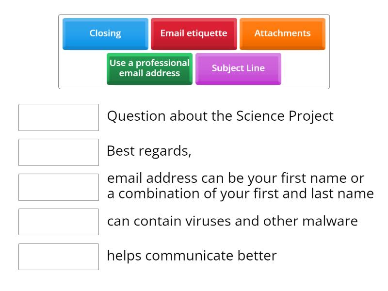 Email Matching Game - Match up
