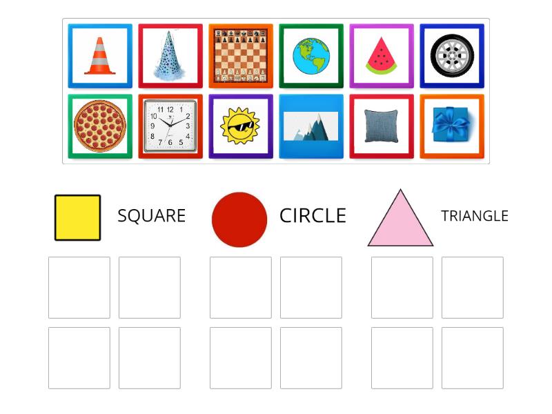 Classifying shapes. - Group sort