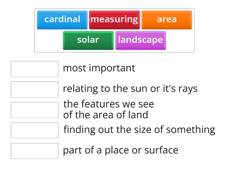 Georgraphy: Map skills - Match up