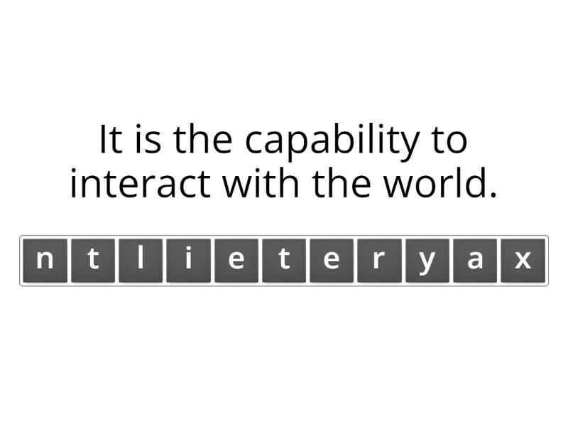 Character Trait - Anagram