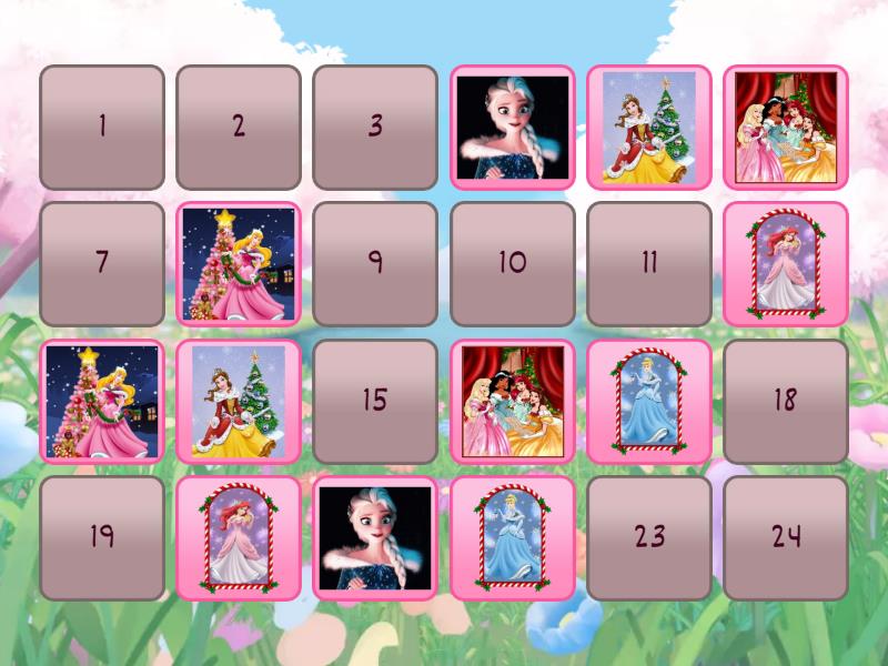 Disney Princess Christmas Matching - Parejas