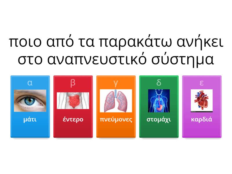 ΑΝΑΠΝΕΥΣΤΙΚΟ ΣΥΣΤΗΜΑ - Quiz