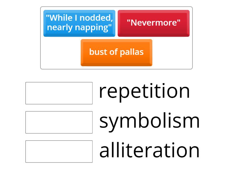 Literary Devices in "The Raven" - Match up