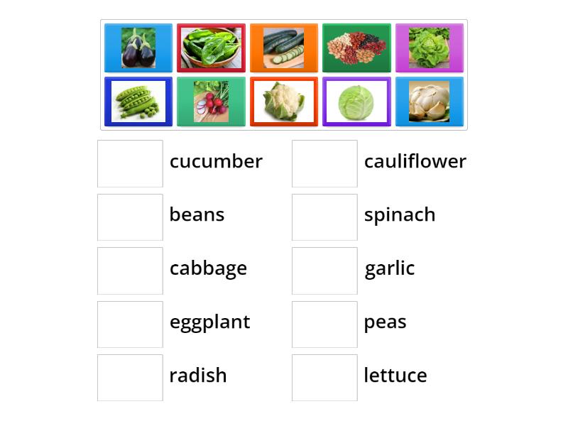 Vegetables - Match up