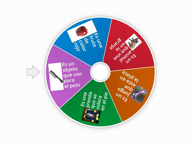 Rueda de objetos - Spin the wheel