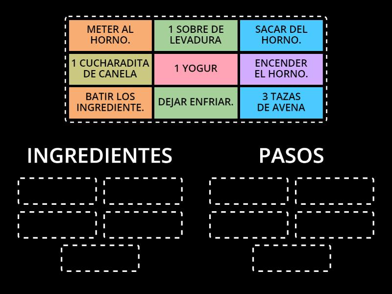 RECETA BIZCOCHO - Group sort