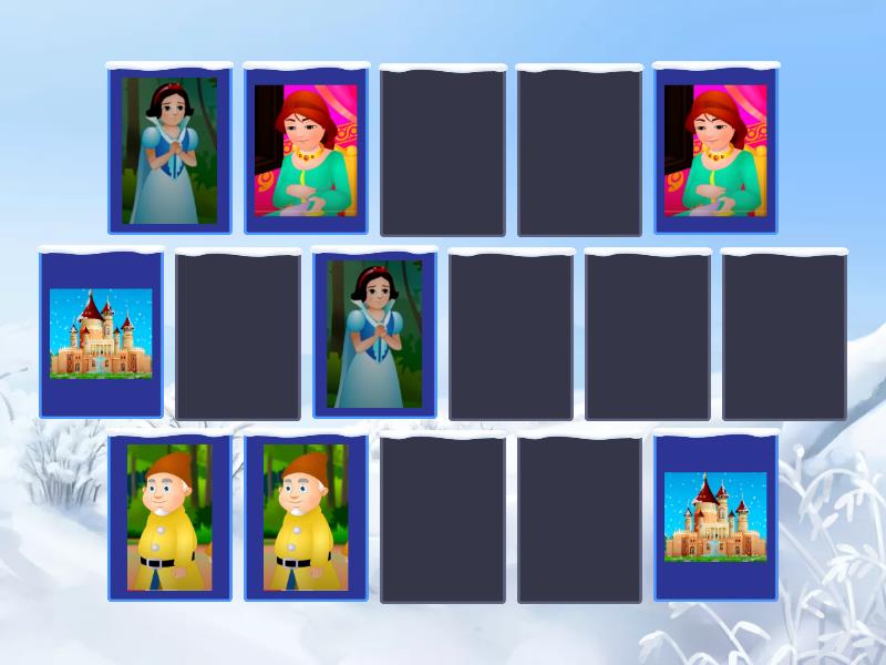 SNOW WHITE - VOCABULARY - pre-school - junior - Matching pairs