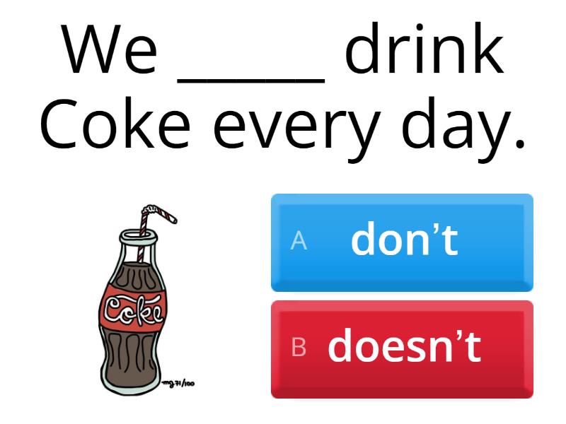 Spotlight 3. Present Simple (Negative sentences) - Cuestionario