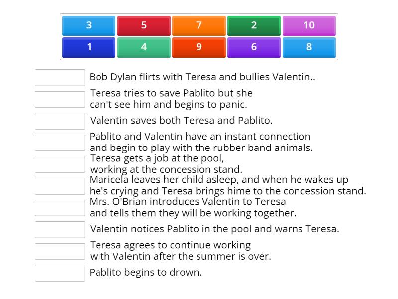 A Job for Valentin Chronological Order - Une las parejas