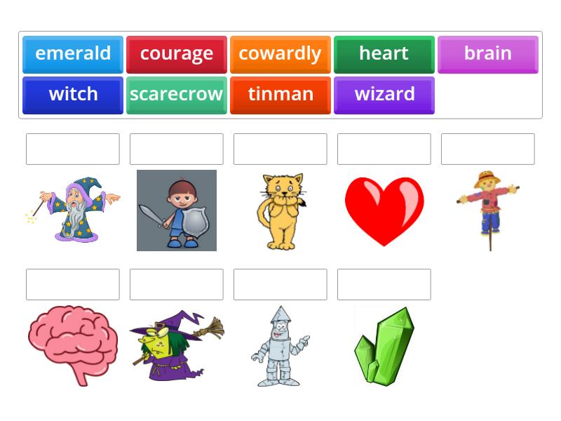 the wizard of oz story vocabulary - Match up