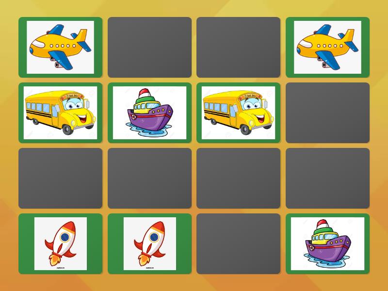 Medios de Transporte - Matching pairs