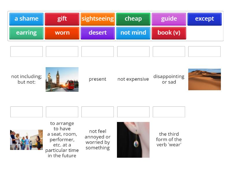 KET Preparation Vocabulary - Match up