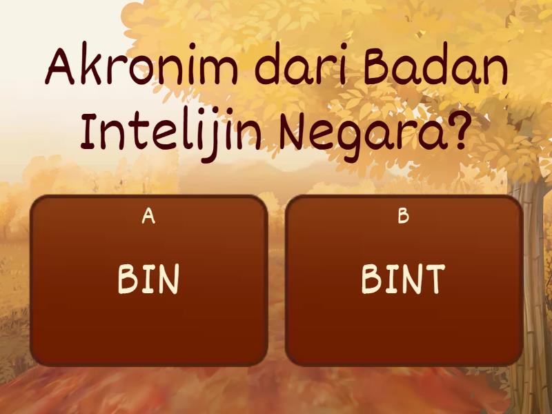 Singkatan dan akronim (Izzah) - Quiz
