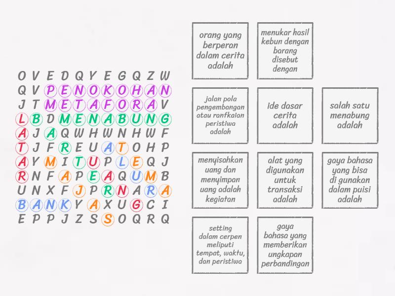 BAHASA INDONESIA - Wordsearch