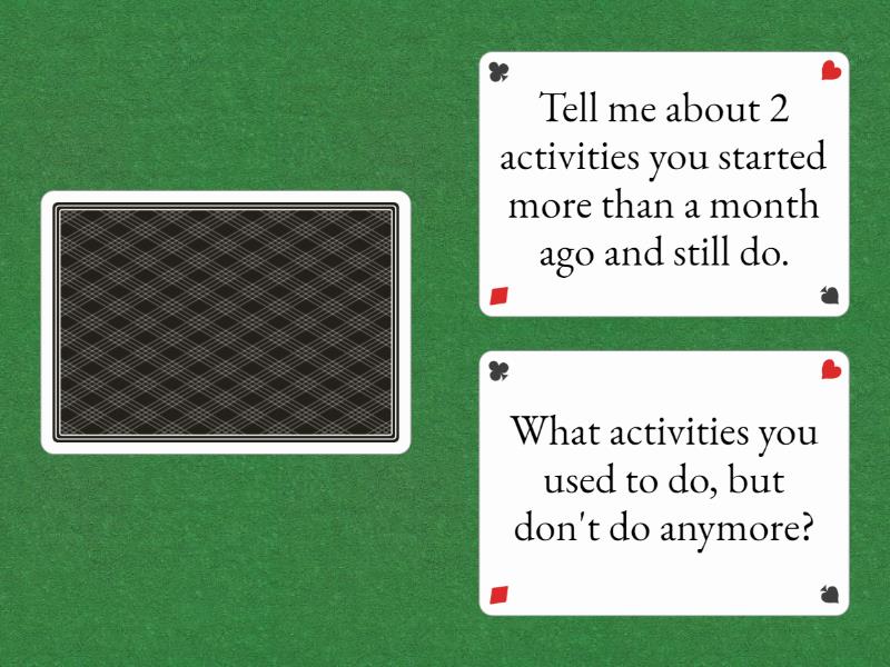 speaking for 1 minute - Speaking cards