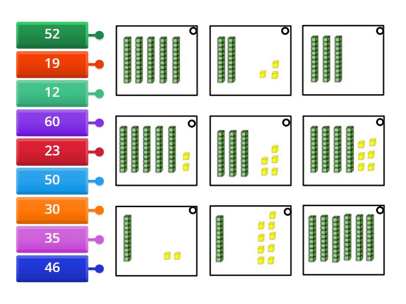 Place value number match - Labelled diagram