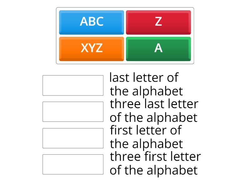 correct alphabet - Match up