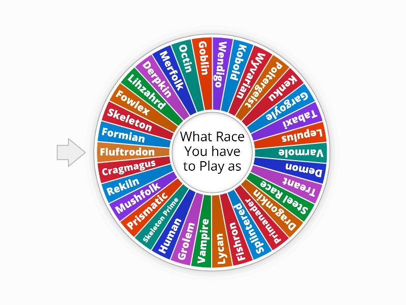 Race Chooser - Spin the wheel