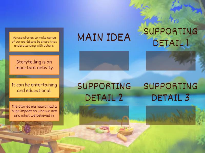 Main Idea and Supporting Details #2 - Group sort