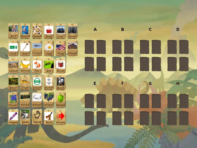 ABCDEFGH - Group sort