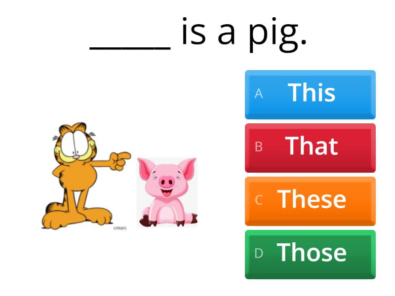 Demonstrative pronouns with farm animals - Kuis