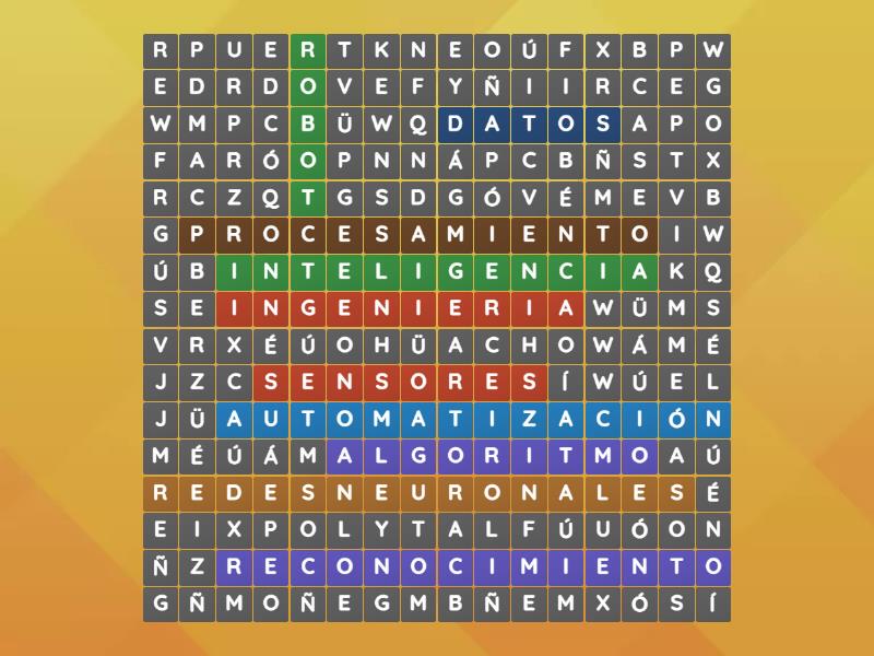 La inteligencia artificial - Sopa de letras