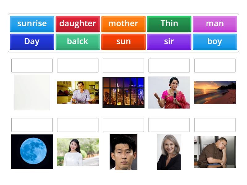 opposite words - Match up